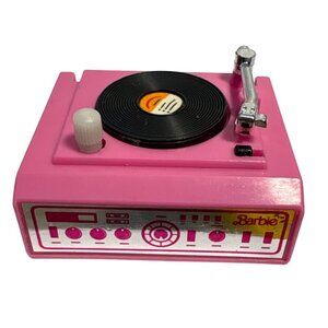 Barbie | Toys | Barbie Record Player Pink Miniature Toy Collectible ...